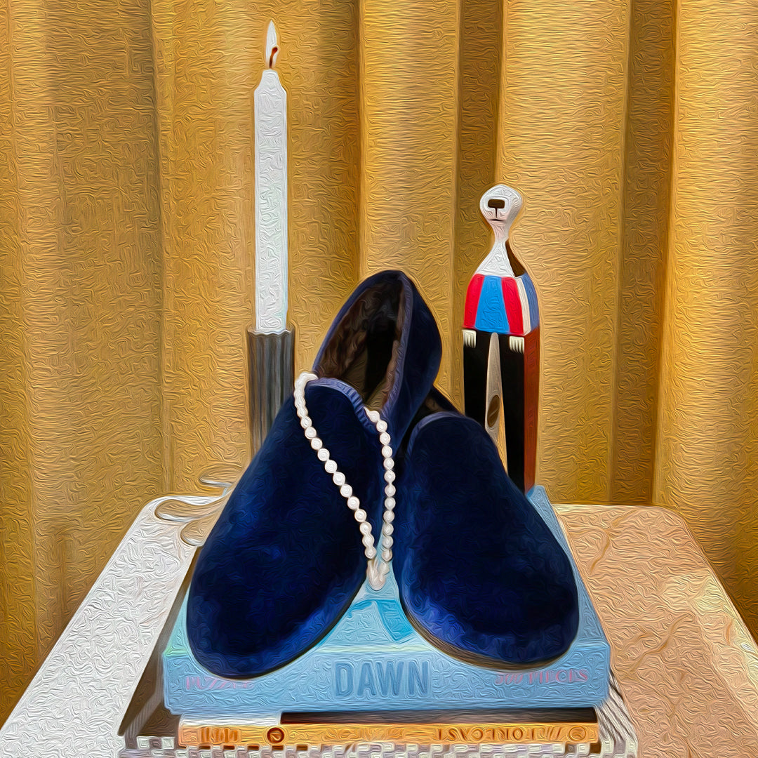 SUNDAY BLUE loafers - velvet slippers for men